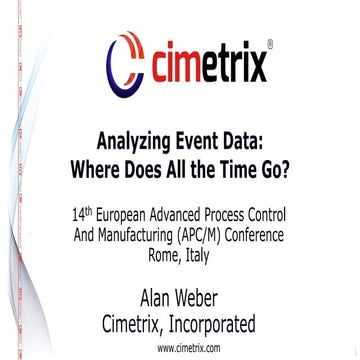 Analyzing Event Data Where Does All The Time Go Ppt