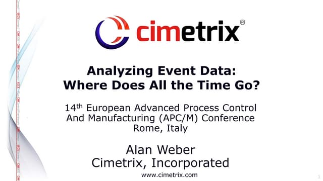 Analyzing Event Data Where Does All The Time Go Ppt
