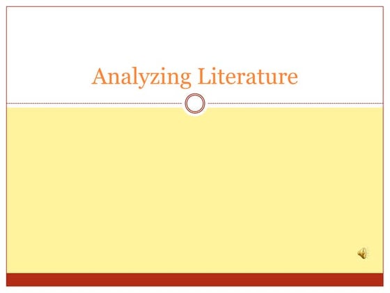 Literary analysis | PPSX
