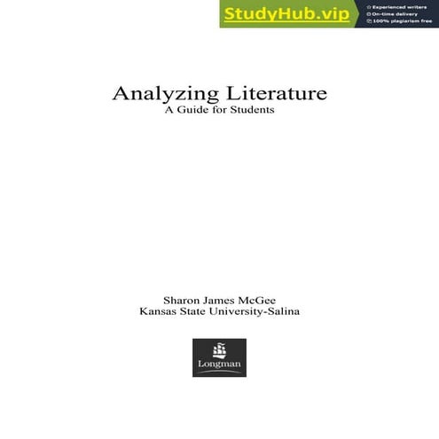 Analyzing Literature A Guide For Students | PDF