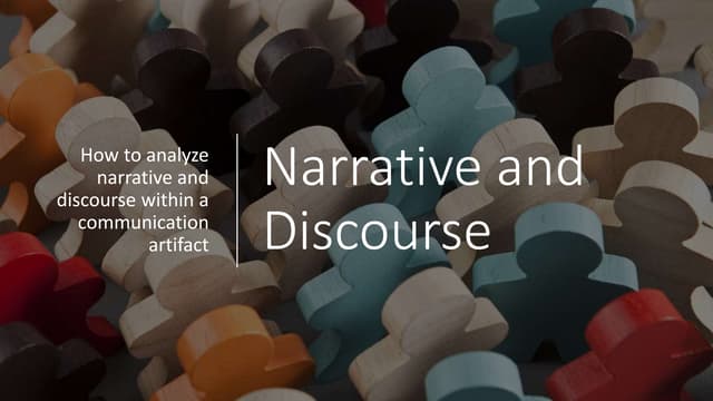 Analyzing Narrative And Discourse Pptx Books And Literature