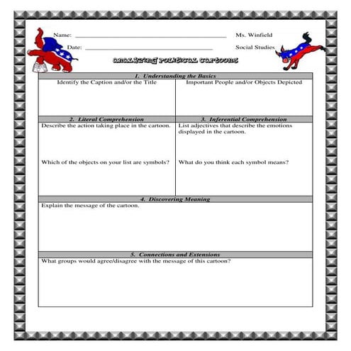 Analyzing political cartoons | PDF