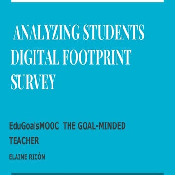 Analyzing students digital footprint survey | PPT