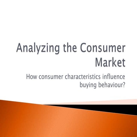 Analyzing the consumer market-Q1 | PPTX