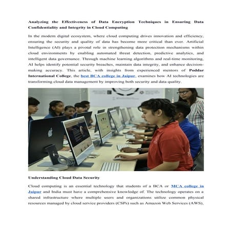 Analyzing the Effectiveness of Data Encryption Techniques in Ensuring ...