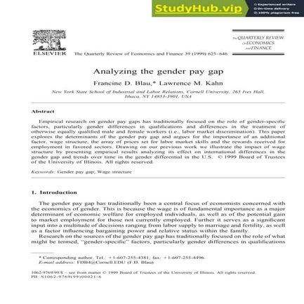 Analyzing The Gender Pay Gap | PDF | Job Market | Economy