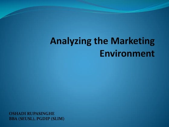 Chapter.2 Marketing Environment | PPTX
