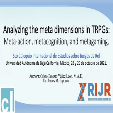 Analyzing the meta dimensions in TRPGs: Meta-action, metacognition, and ...