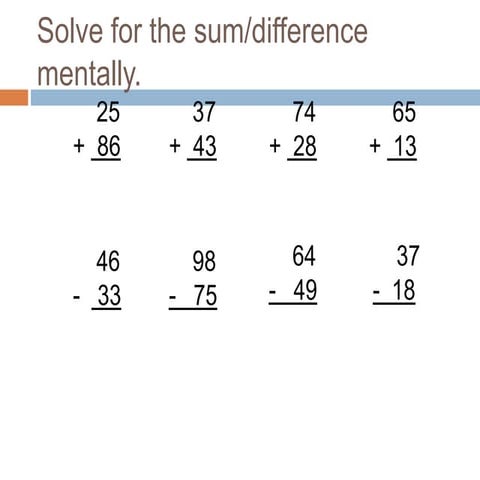 Analyzing to sep word problem involving addition and subtraction | PPT