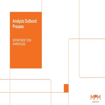 Analysis Outbond in warehouse operations | PPTX