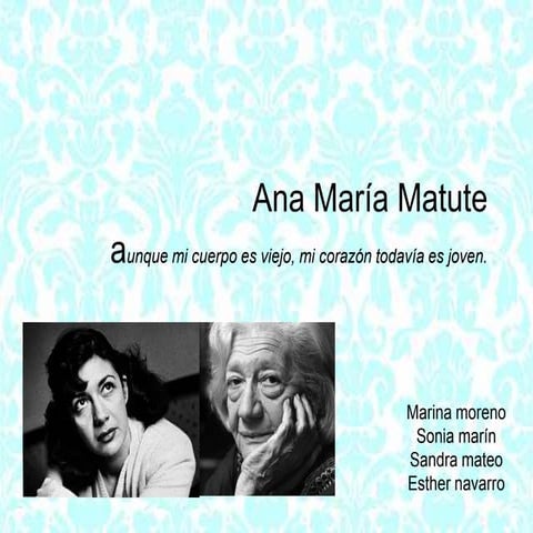 Ana maría matute | PPTX