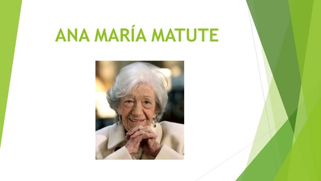 Ana María Matute | PPTX