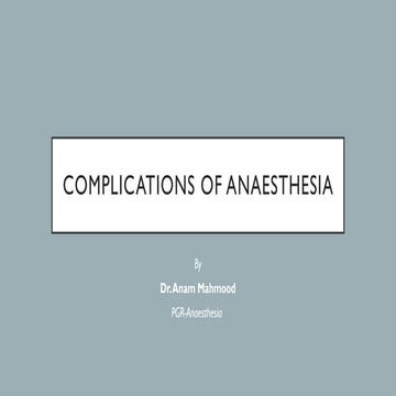 Generic & Specific Complications of Anaesthesia.pptx