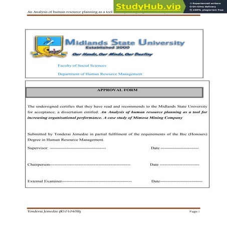An Analysis Of Human Resource Planning As A Tool For Improving ...
