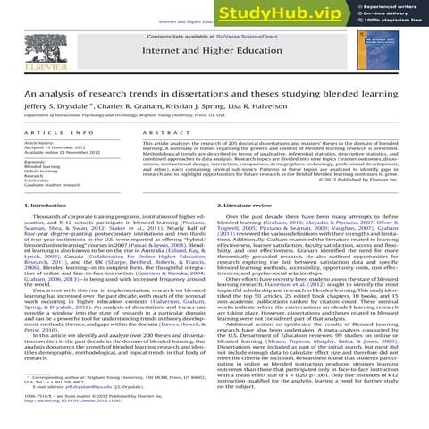 An Analysis Of Research Trends In Dissertations And Theses Studying ...
