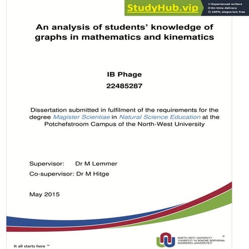 An Analysis Of Students Knowledge Of Graphs In Mathematics And ...