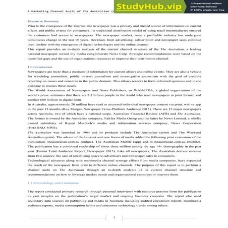 An Analysis Of The Australian News Print Distribution Channel | PDF