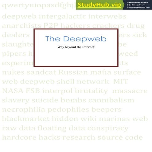 An Analysis Of The Deep Web | PDF | Computer Networking | Computing