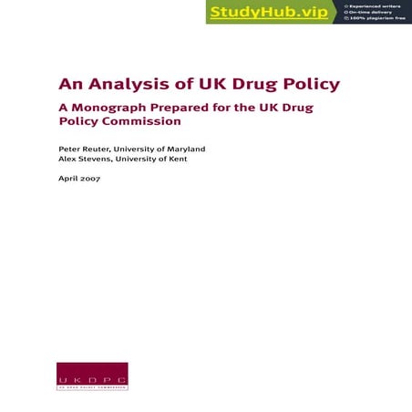 An Analysis Of UK Drug Policy | PDF