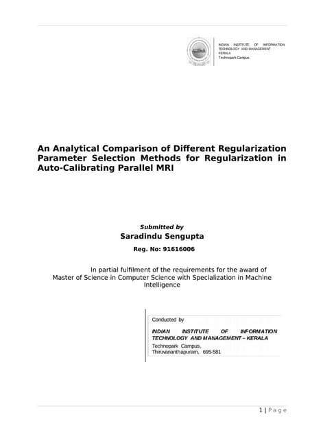 An Analytical Comparison Of Different Regularization Parameter