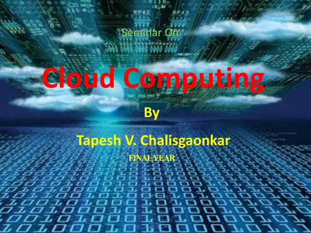 Intro To Cloud Computing | PPT