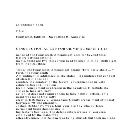 an anderson book NS u Fourteenth Edition I Jacqueline .docx