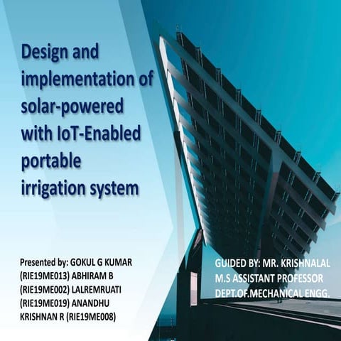 Smart Solar Irrigation Machine Prototype | PPTX