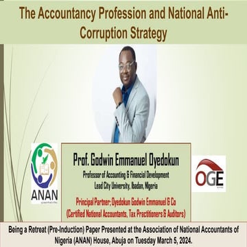The Accountancy Profession and National Anti-Corruption 2024 Strategy ...