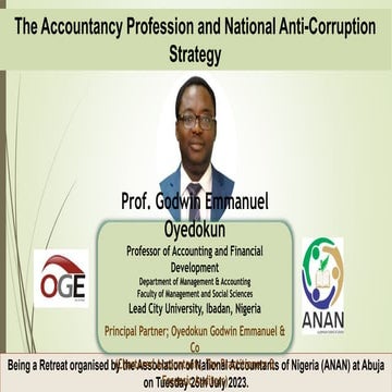 The Accountancy Profession and National Anti-Corruption Strategy Prof ...