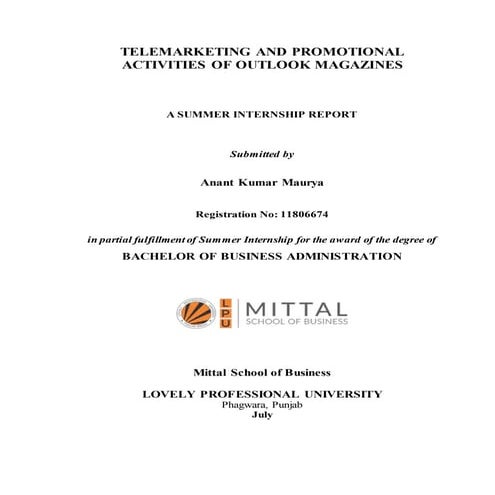 Outlook report | DOCX