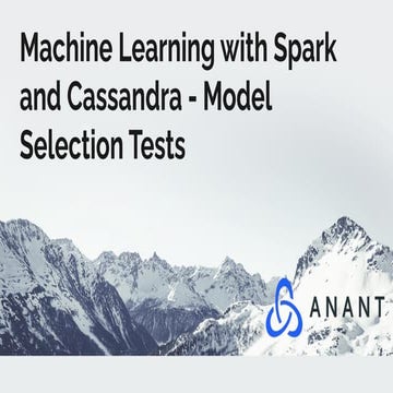 Machine Learning with Spark and Cassandra - Model Selection Tests | PPT