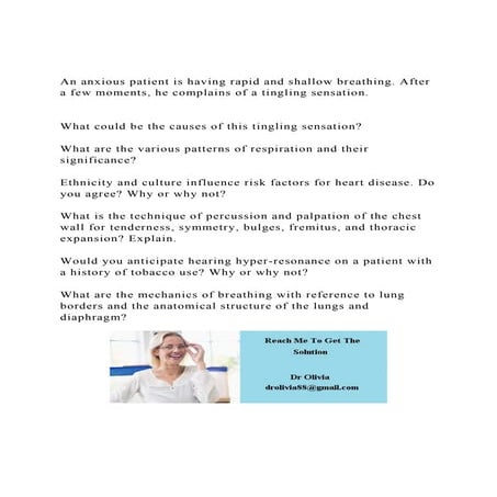 An anxious patient is having rapid and shallow breathing. After .docx