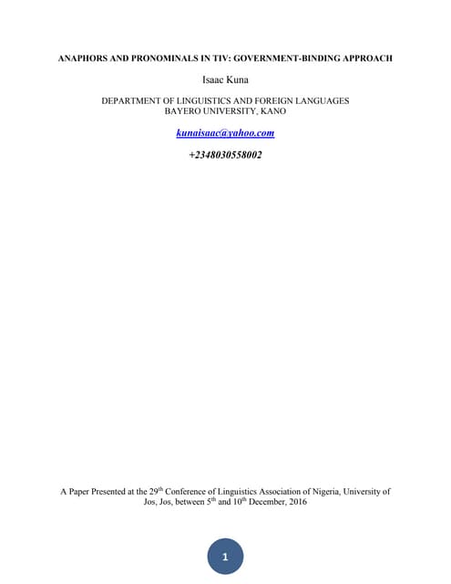 Minimalist program | PDF