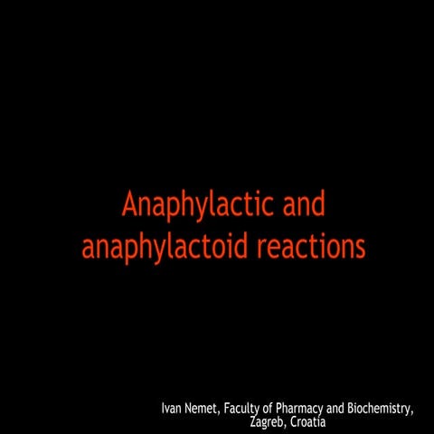 Anaphylactic reactions | PPT