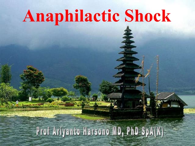 Anaphylactic Shock | PPTX