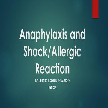 Anaphylaxis | PPTX