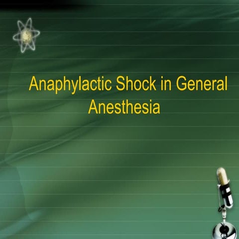 Anaphylatic shock | PPT