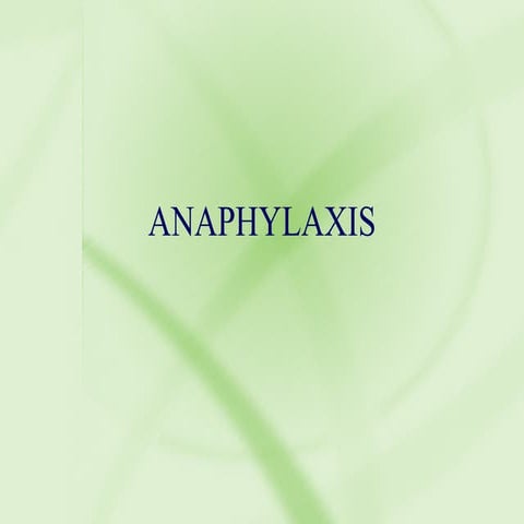 Anaphylaxis Ppt