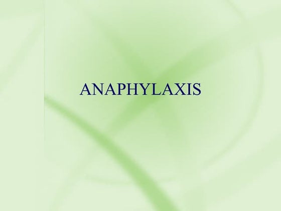 Emergency management of anaphylactic shock | PPT
