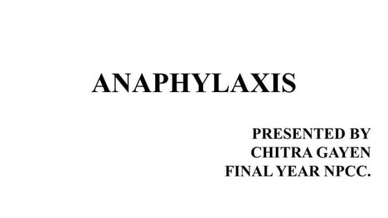 Anaphylactic_Death.ppt | Allergies | Diseases and Conditions
