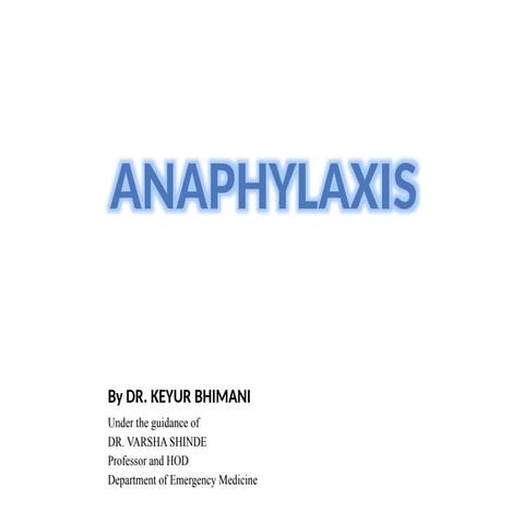 Anaphylaxis | PPT