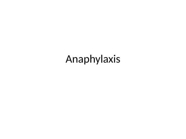Emergency management of anaphylactic shock | PPTX | Lung and ...
