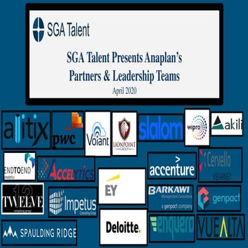 SGA Talent Present Anaplan's Partners and Leadership Team | PDF