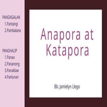 SIM (ANAPORA AT KATAPORA) | PDF