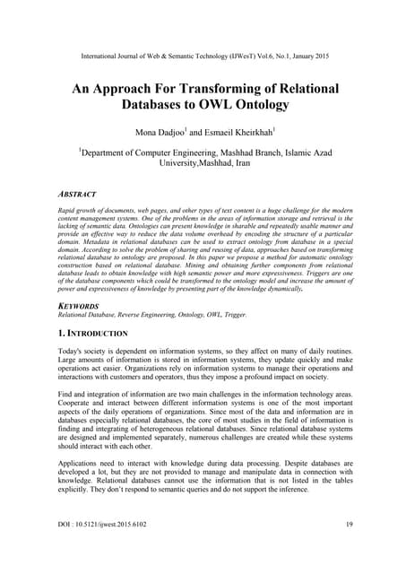 Towards Ontology Development Based on Relational Database | PDF Towards Ontology Development Based on Relational Database | PDF