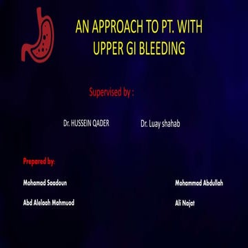 Upper GIT Bleeding | PPTX