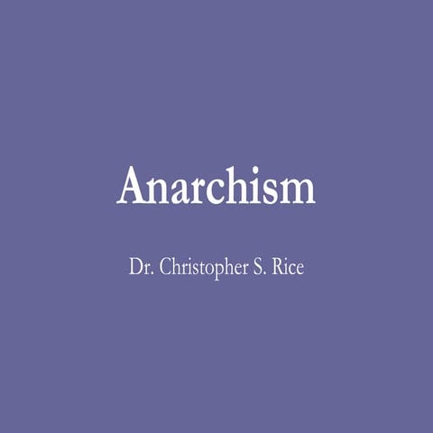 Anarchism | PPT
