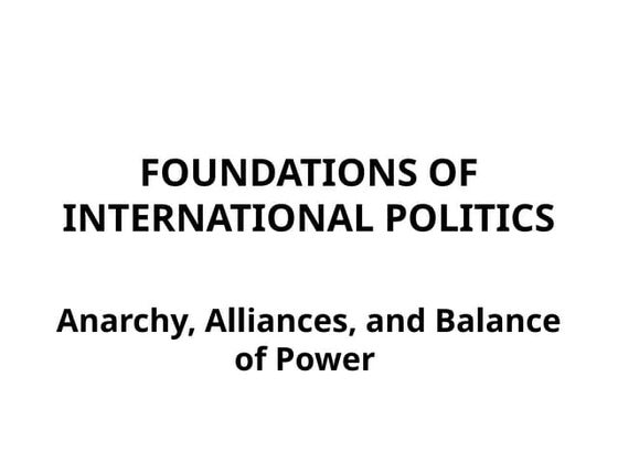 PPT on Realism in international relations political Science study | PDF ...