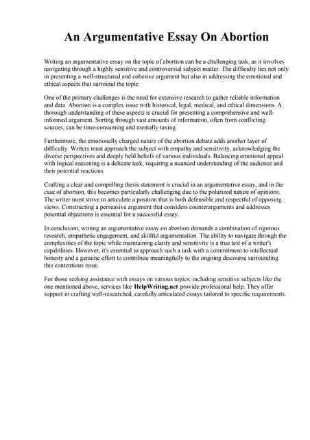 Argumentative Essay On Abortion.pdf