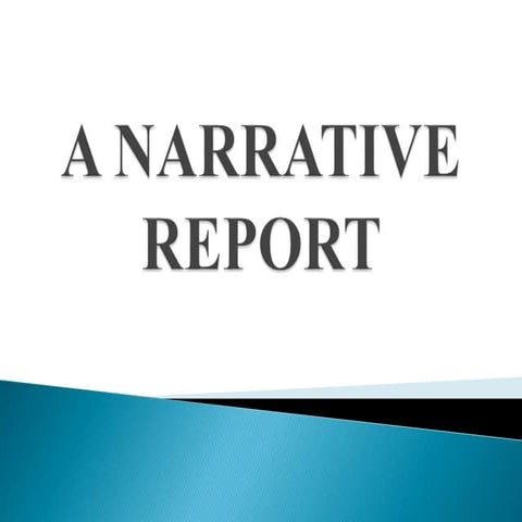 A NARRATIVE REPORT.pptx | Public Radio | Talk Radio
